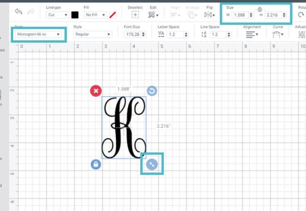 How to Make a Monogram in Cricut Design Space {Script Monogram}