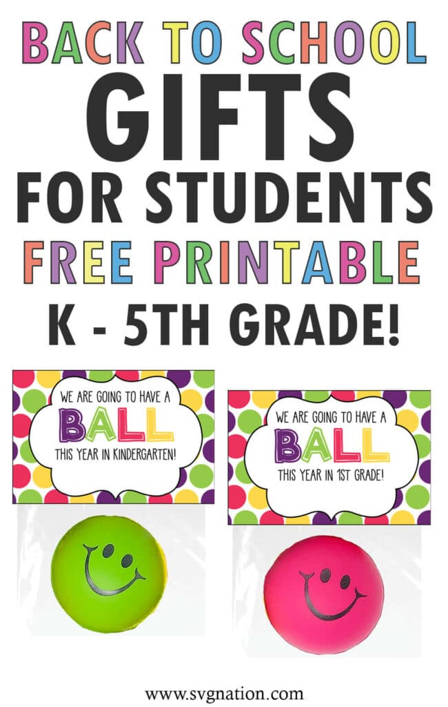 Student Back to School Gifts - DIY Ball Gift with Free Printable!