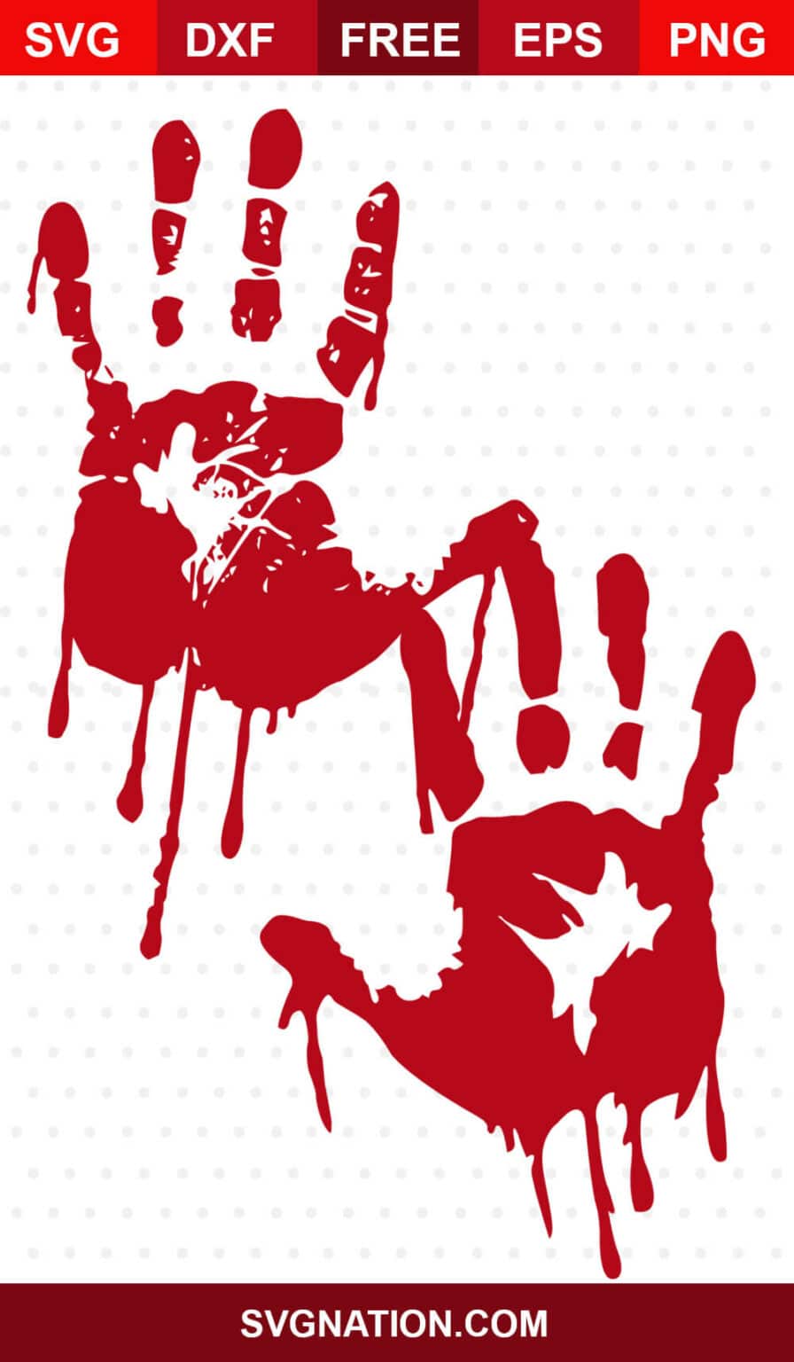 Bloody Handprints SVG - Free Halloween SVG Files
