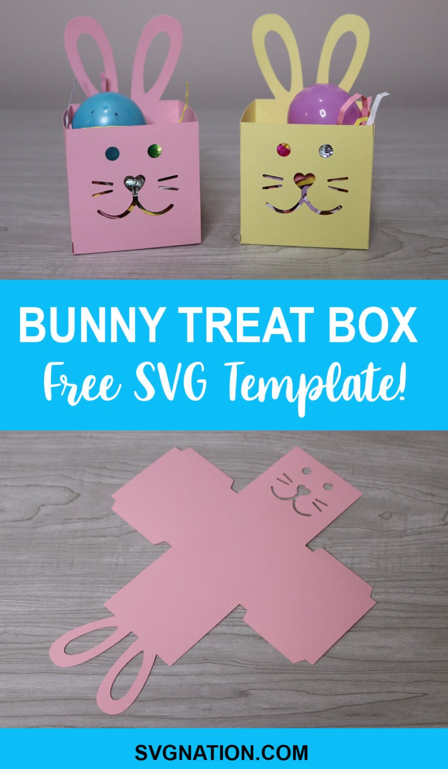 Easter Bunny Treat Box SVG