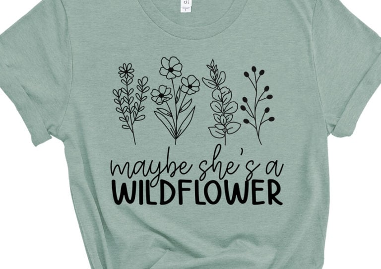 Wildflower SVG, Maybe She's a Wildflower SVG, Free SVG Files
