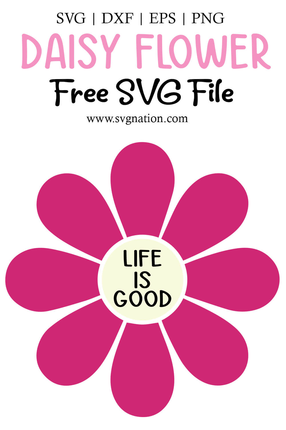 Daisy SVG - Life is Good SVG - Free SVG Files