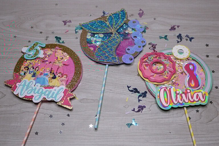 Shaker Cake Topper Tutorial + Free SVG Templates