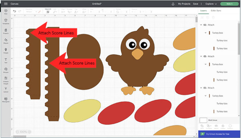 Cricut Turkey Box - Free SVG Files