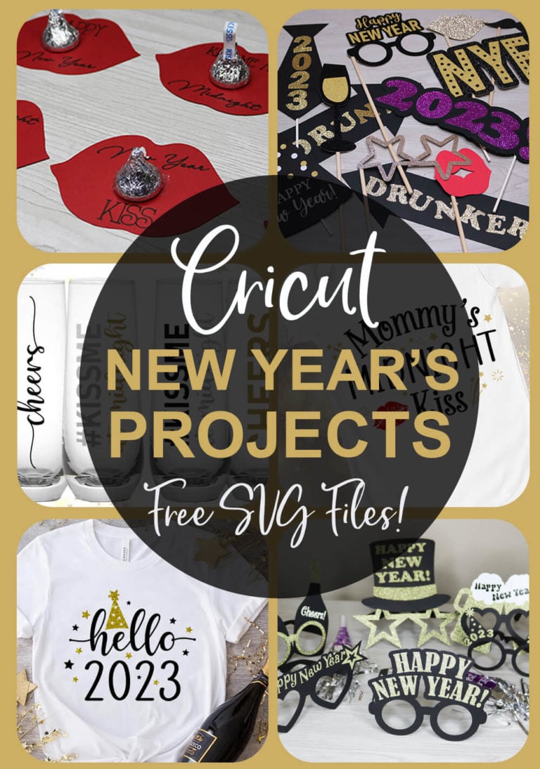 Easy Cricut New Year's Projects - Free SVG Files