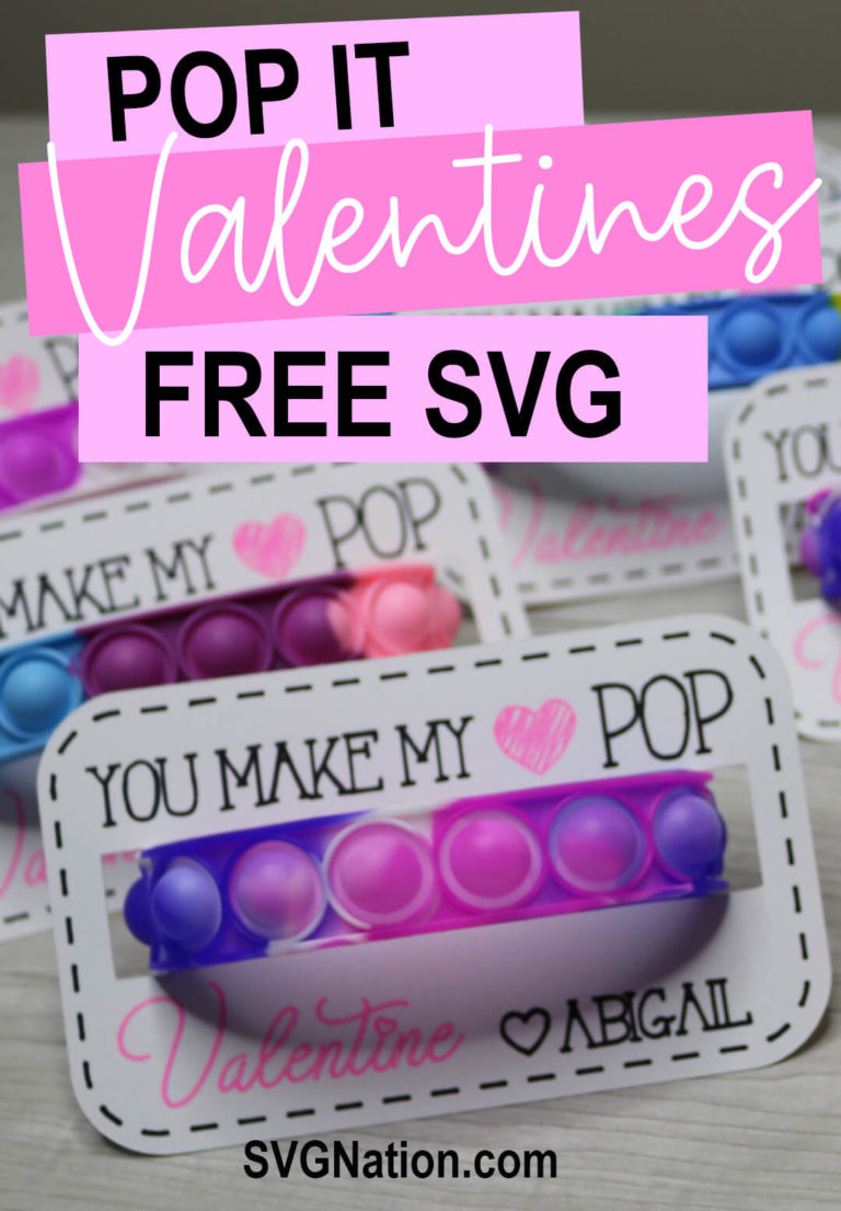Pop It Valentine Free Printable & SVG