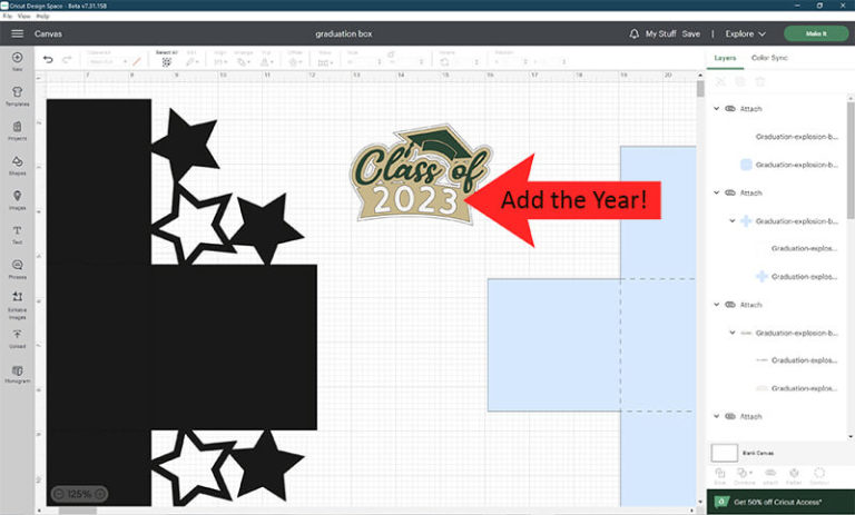 Graduation Explosion Box - Free SVG Files