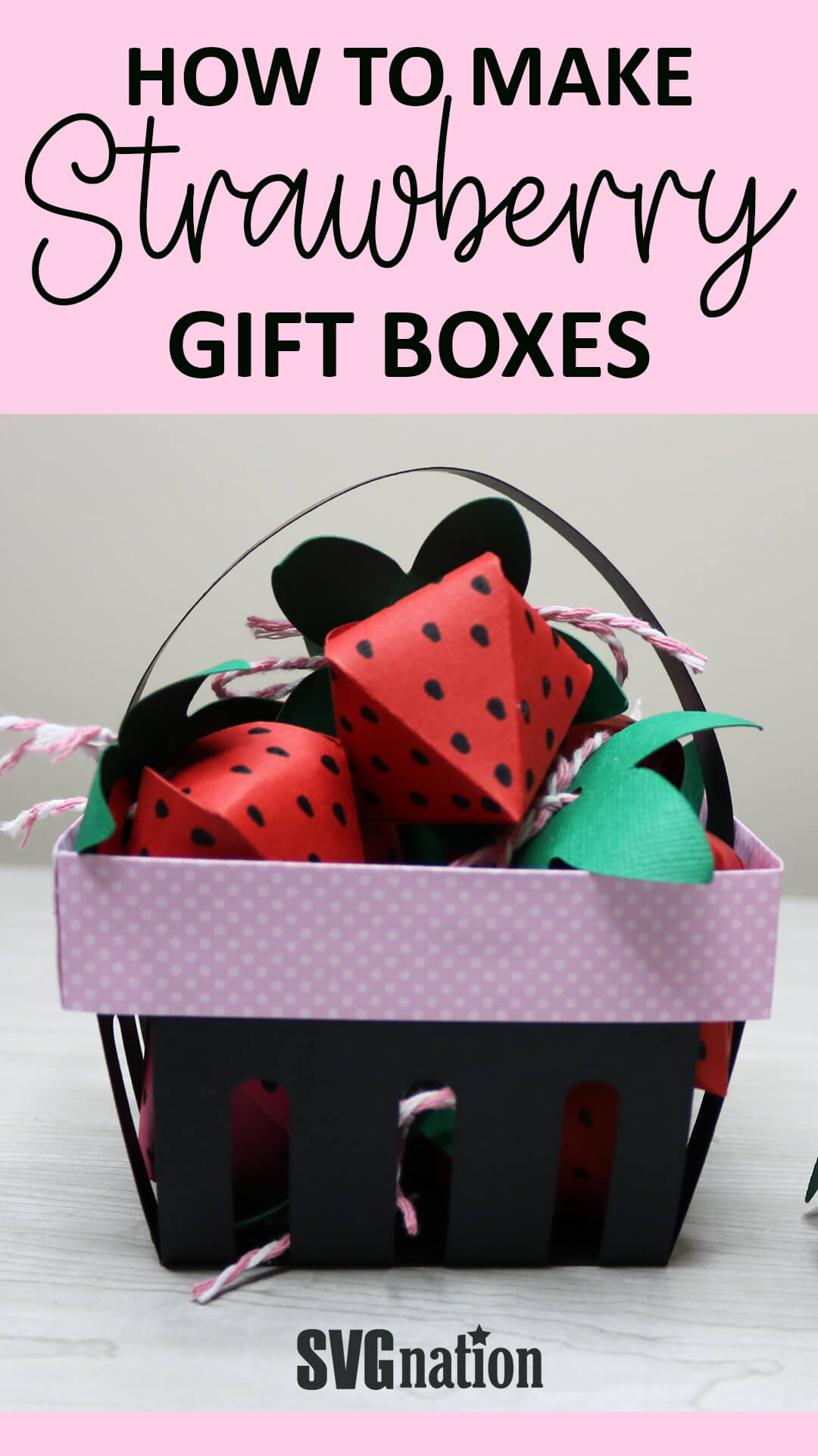 DIY Strawberry Paper Box Template