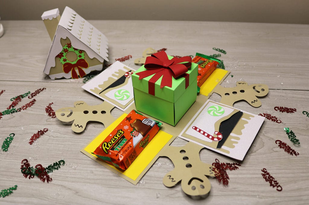 Gingerbread House Explosion Box SVG