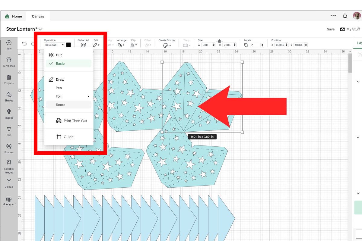 Paper Star Lantern Tutorial with Free 3D Star SVG Templates