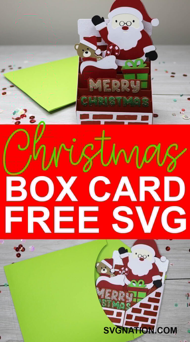 DIY 3D Christmas Pop Up Box Card | Free Christmas Card SVG