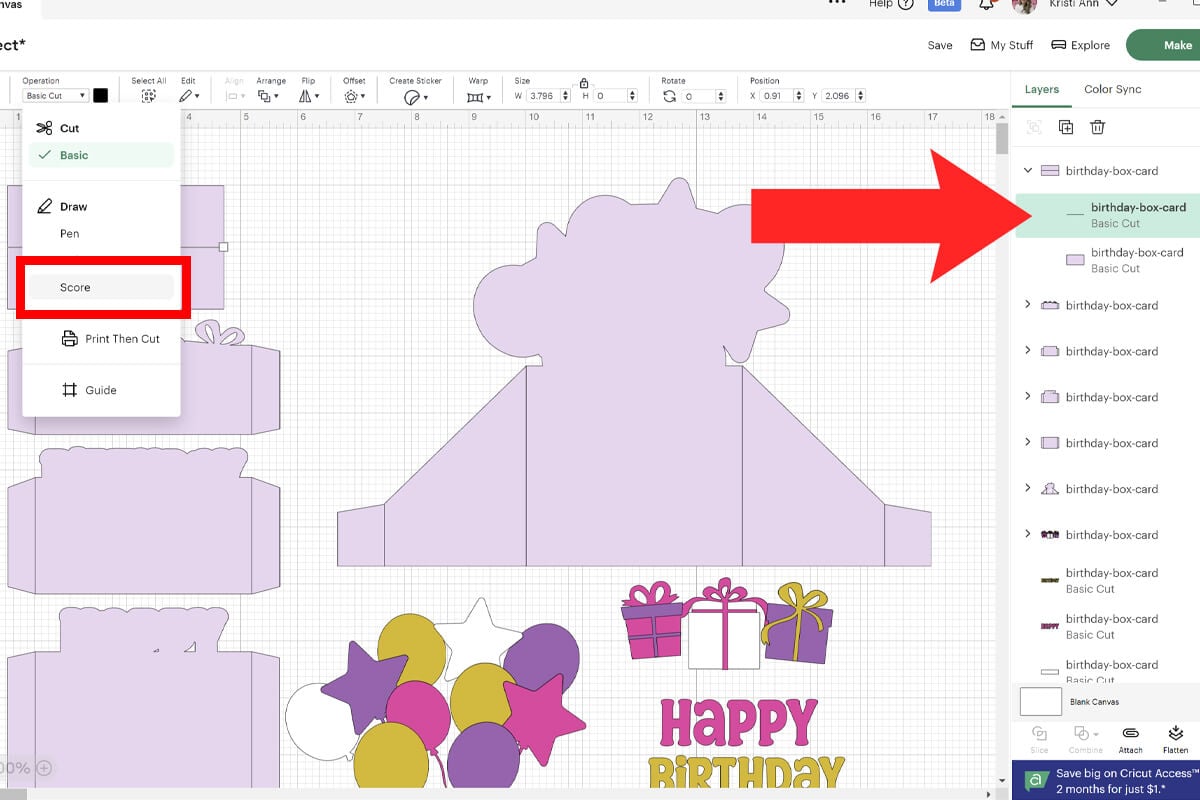 Custom Milestone Birthday Box Card SVG & Tutorial