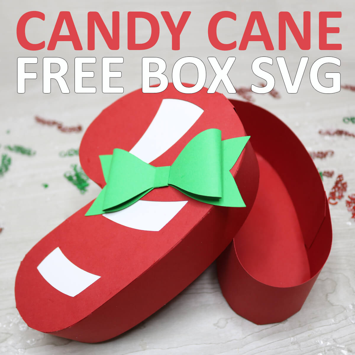Candy Cane Box SVG {Free SVG Files}
