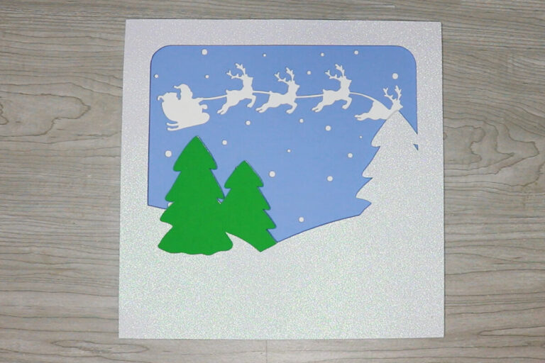 North Pole Christmas Shadow Box - Free SVG Files