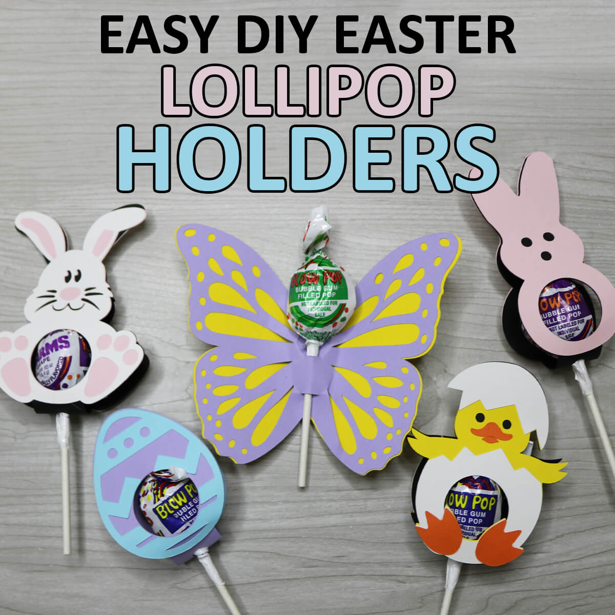 Easter Lollipop Holders Free SVG Bundle