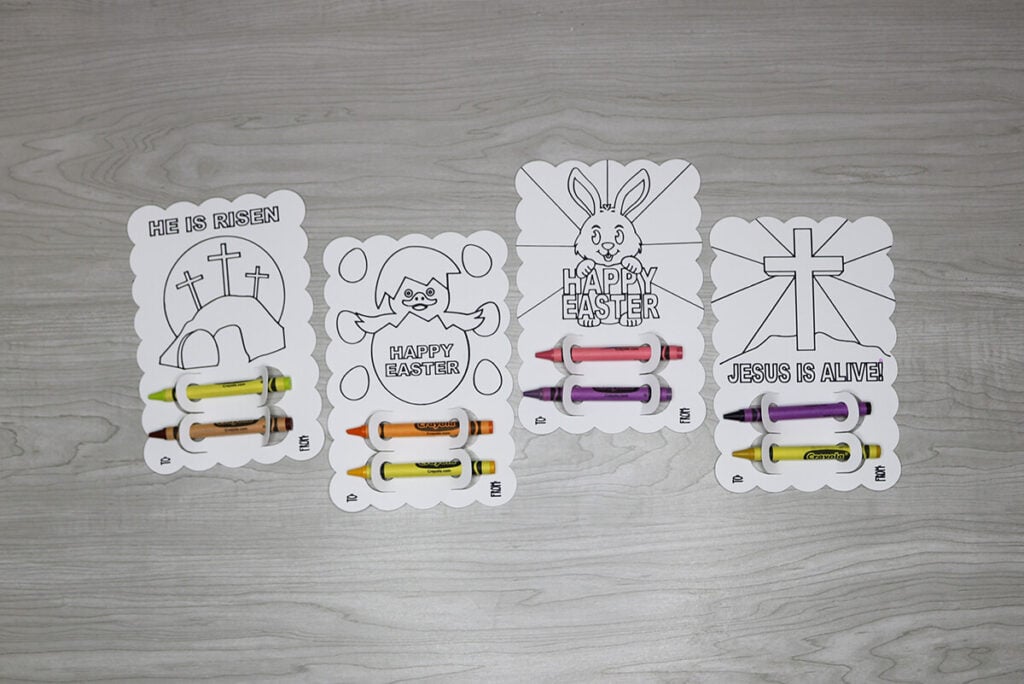 Easter Crayon Card Templates