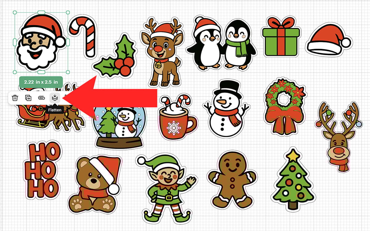 Free Christmas Sticker SVG Files - Make Holographic Stickers!