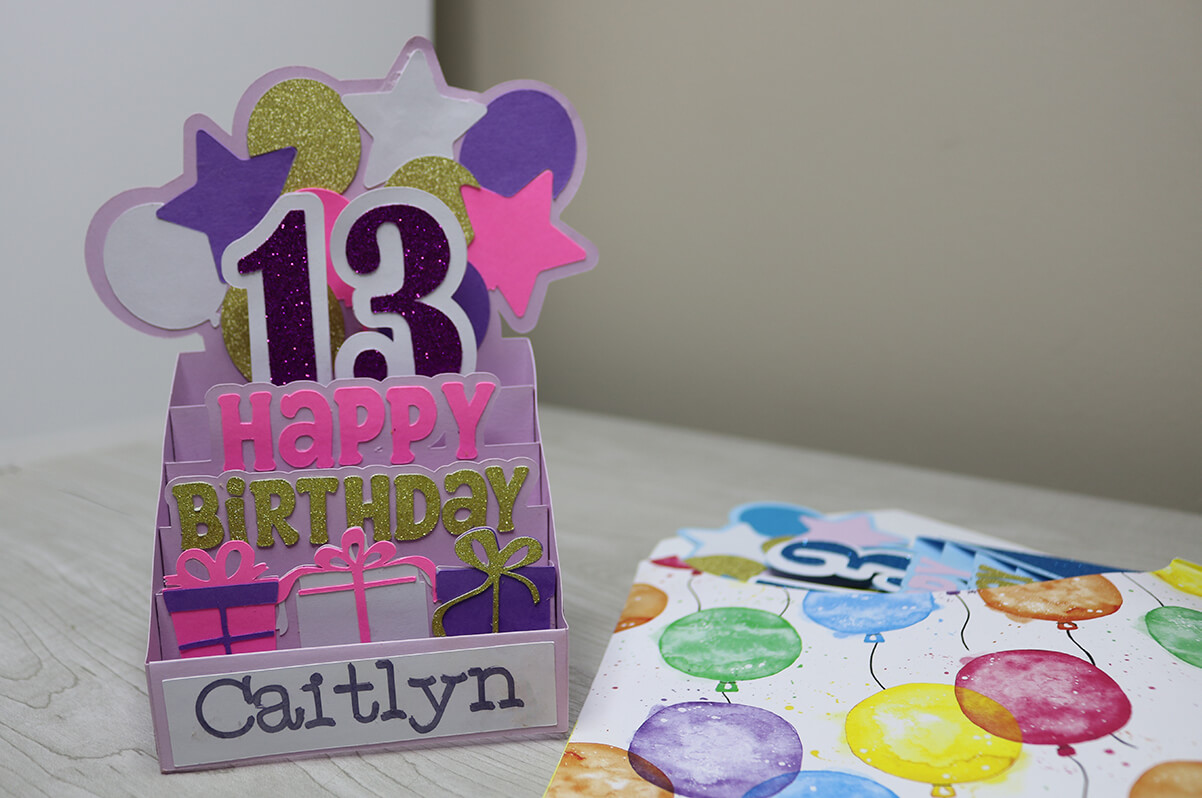 Custom Milestone Birthday Box Card SVG & Tutorial