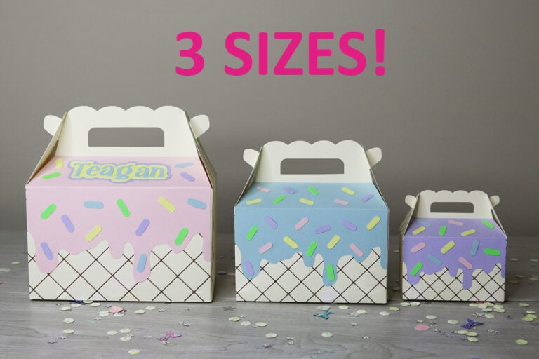 Ice Cream Gable Box Template