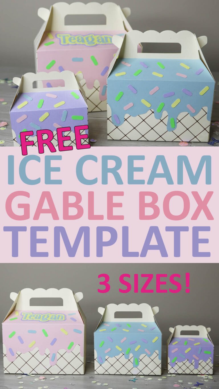 Ice Cream Gable Box Template