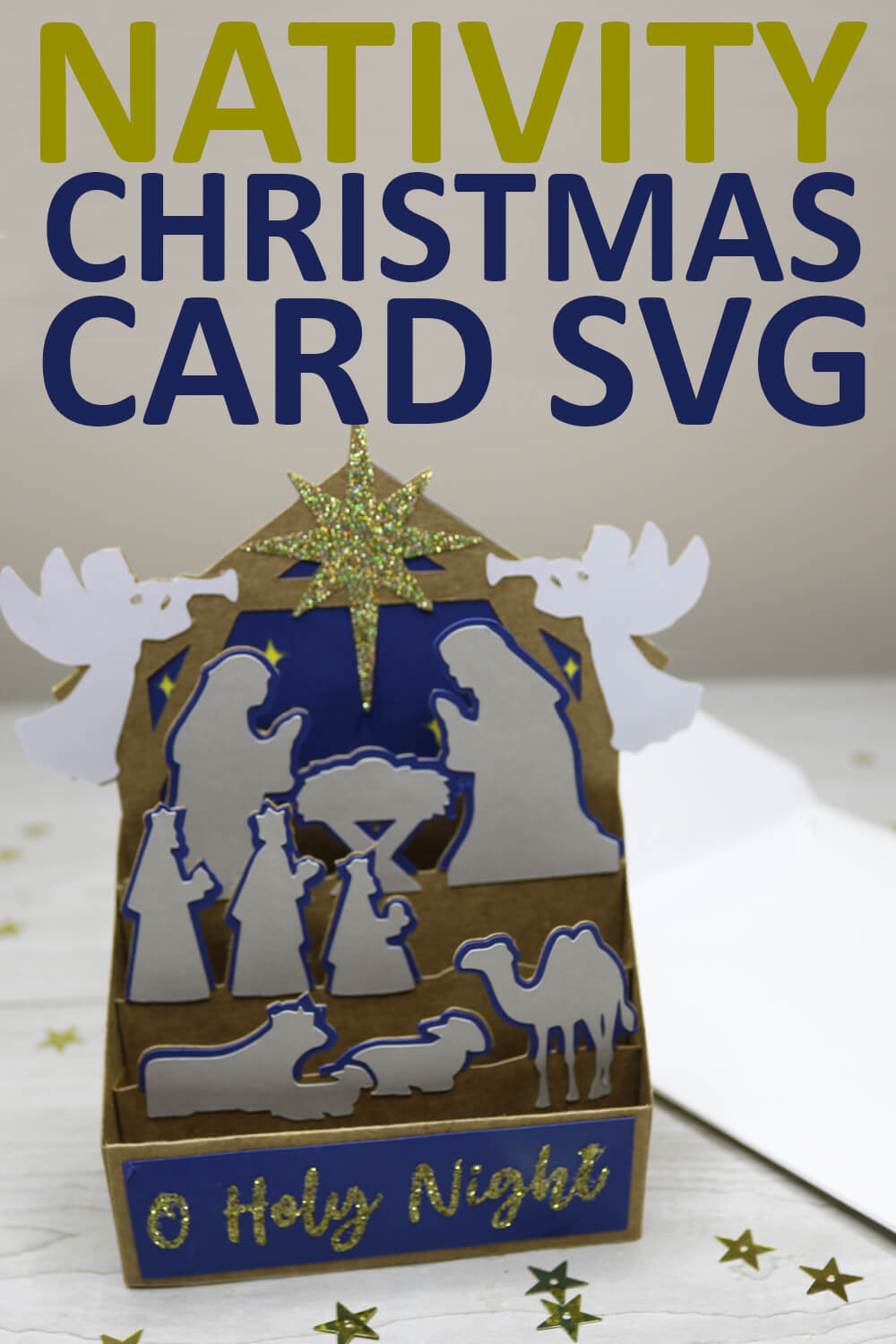 Cricut Nativity Christmas Card Template