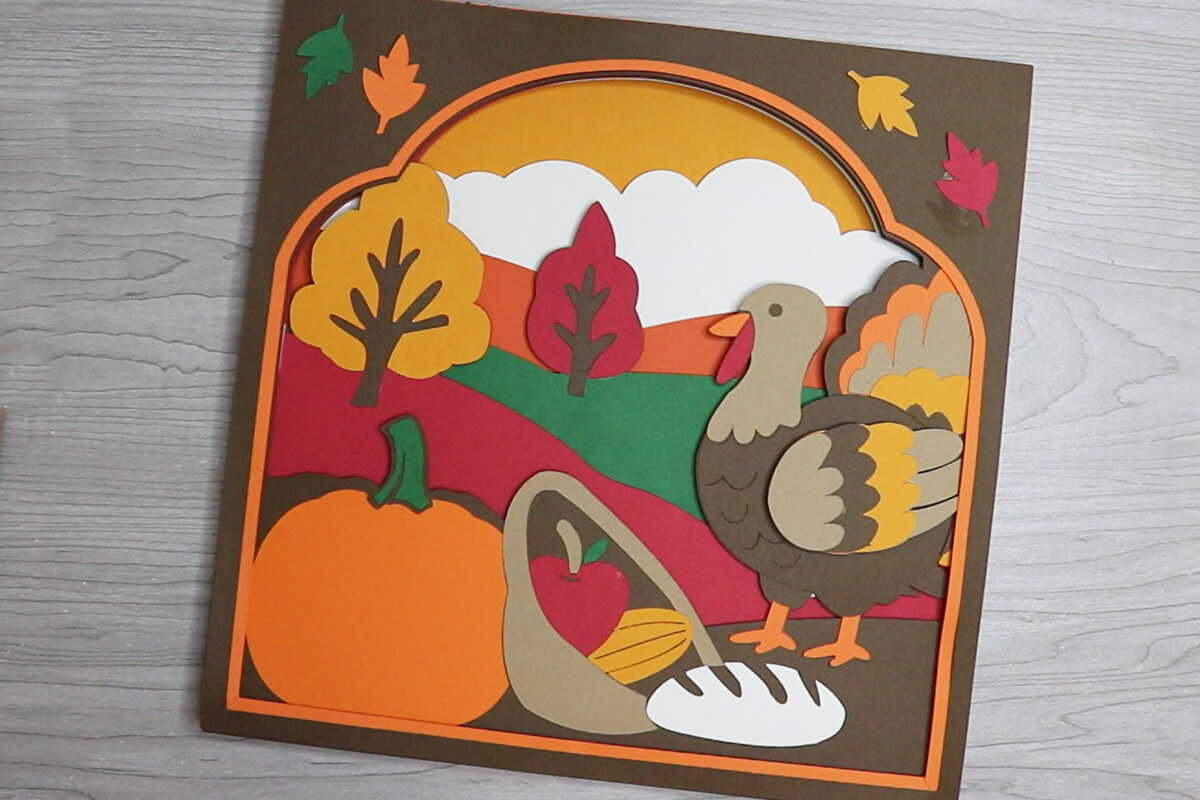 Thanksgiving Shadow Box SVG