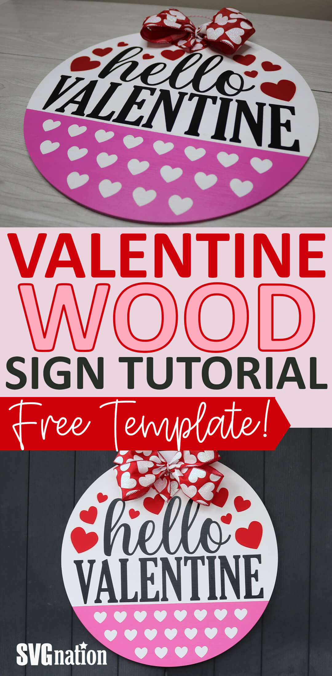 Hello Valentine Cricut Wood Sign Tutorial