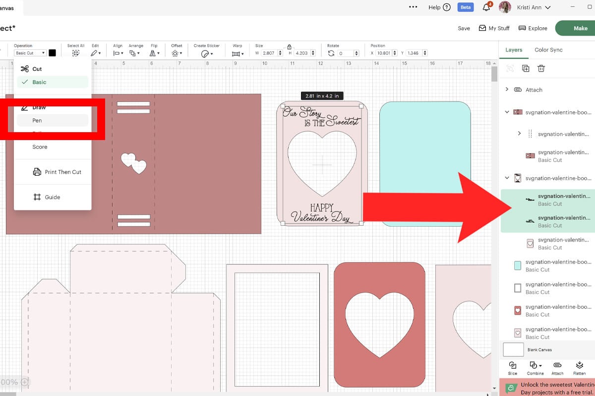 Valentine's Day Gift Box Template & Tutorial