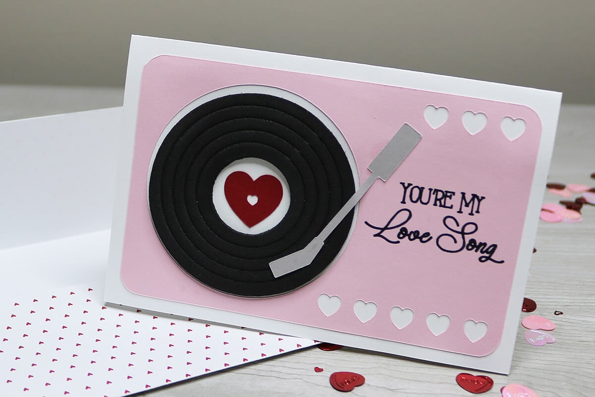 You're My Love Song Vinyl Record Valentine Card - Free SVG