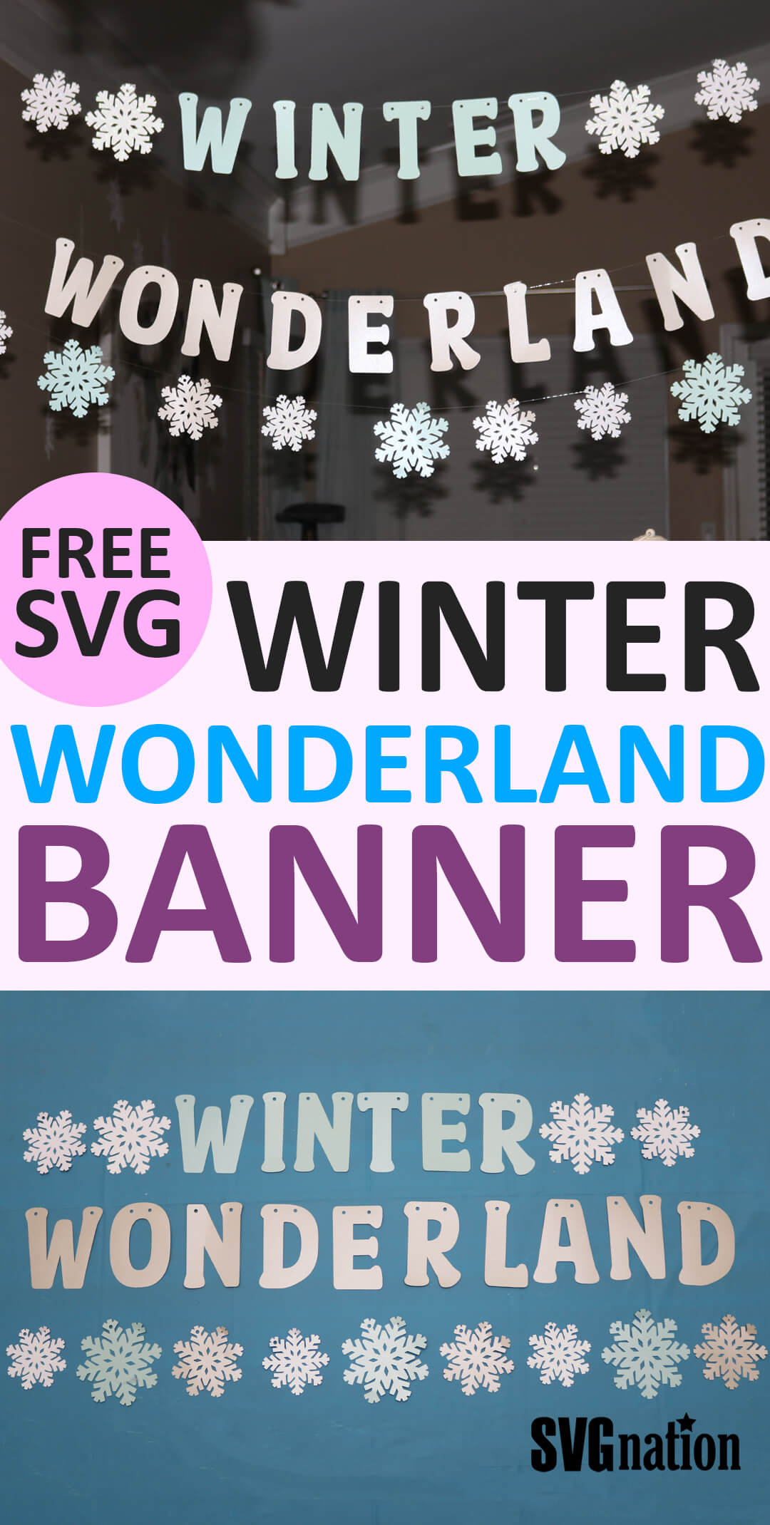 Winter Wonderland Banner - Free SVG File